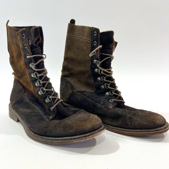 J. Shoes | Shoes | Mens Leather Boots J Shoes Lace Up Boots Mens 9 Rare Find Man Made Lining ...